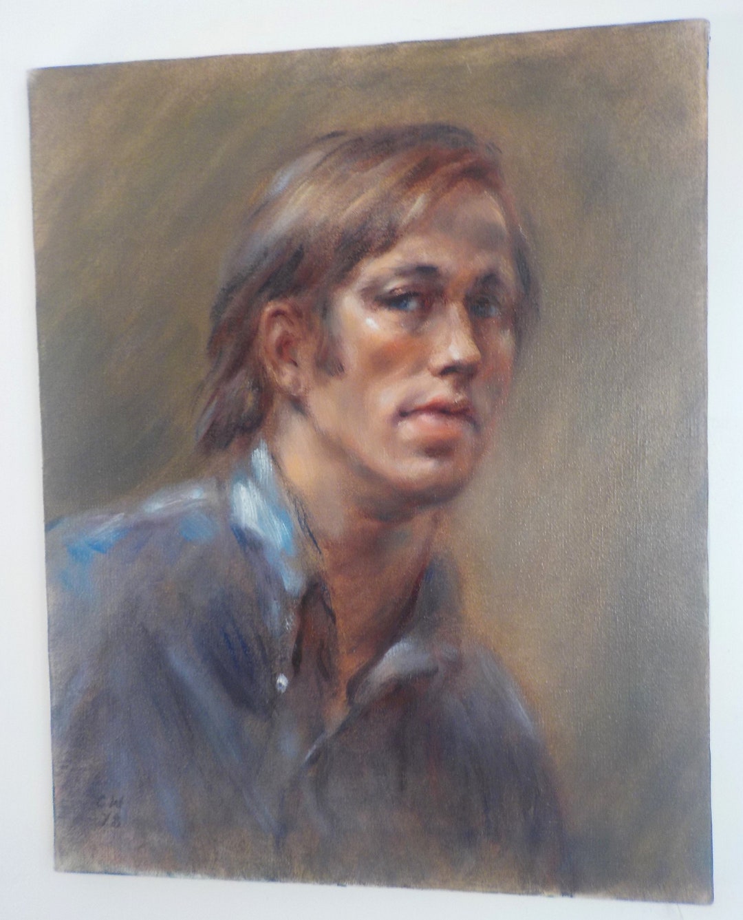 Vintage Handsome MALE , Man W/ Sideburns ' , John BLUE Eyes ...