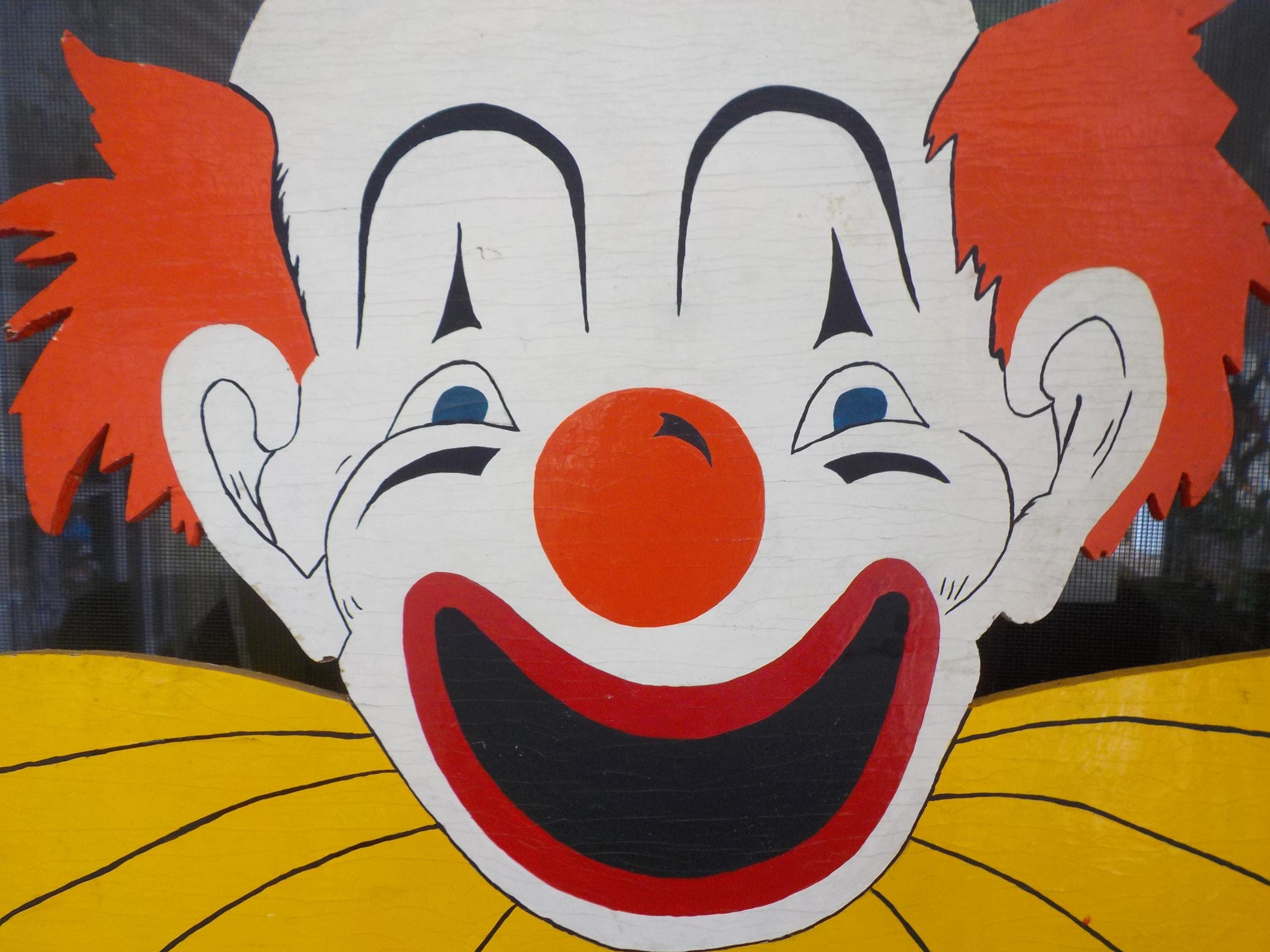 Vintage BOZO the CLOWN, CIRCUS Collectible, Old Coat Rack, Wood Wall ...