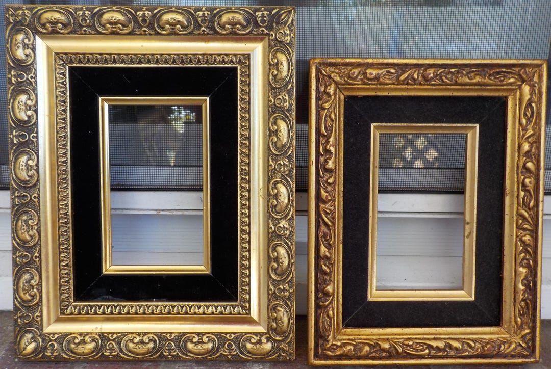 Vintage Midcentury Spanish Italian Style ,traditional GILT Gold & Black ...