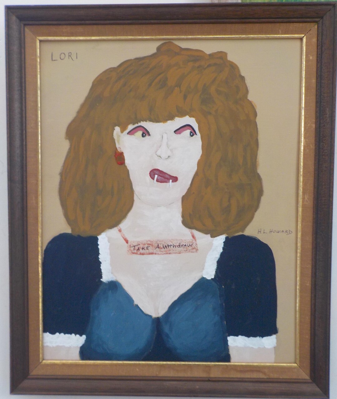 Outsider Art , Lori the VAMPIRE, ' Concentrate', Original Painting ...