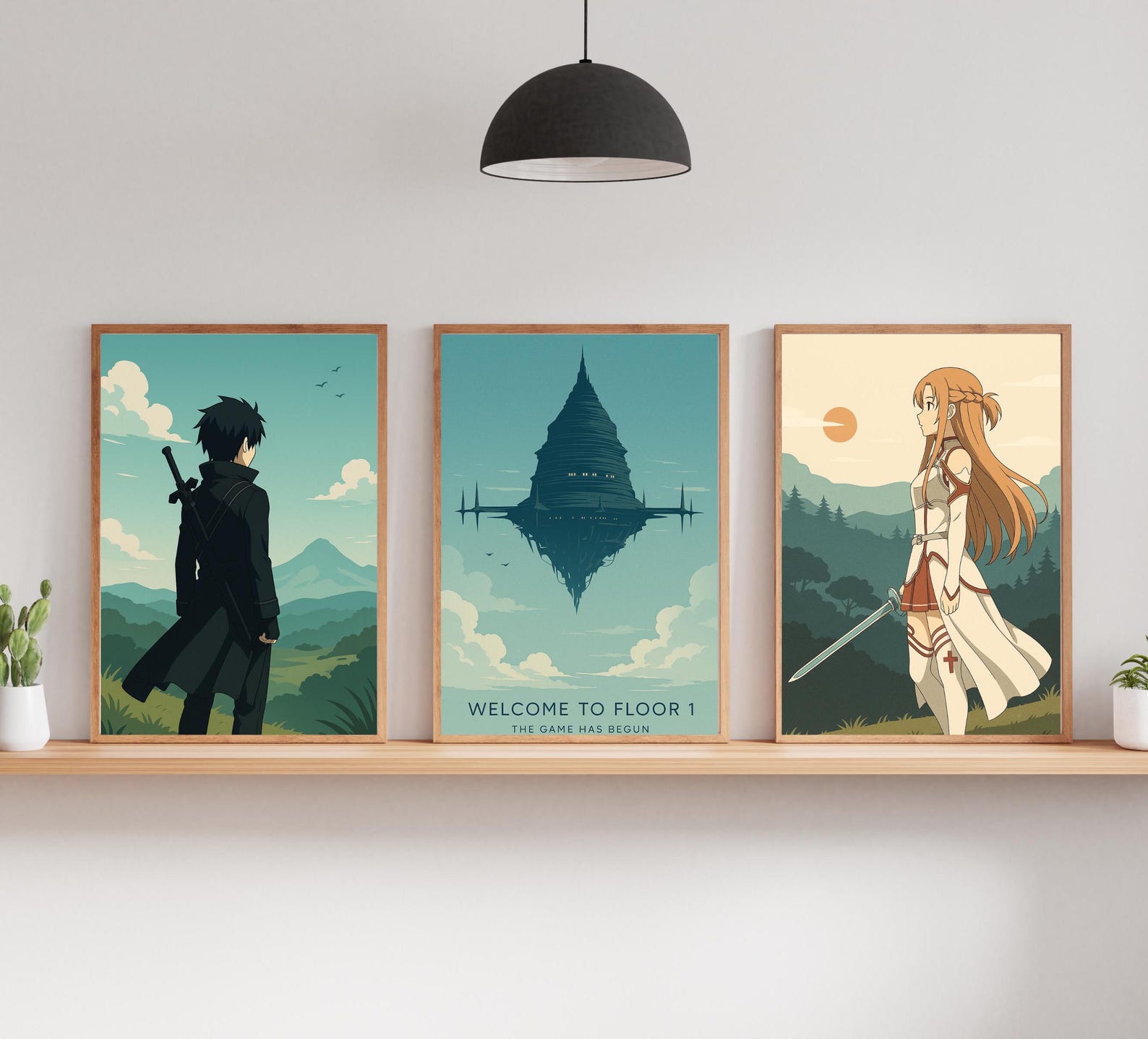 Sword Art Online Wall Art Set of 3 | SAO Anime Poster Bundle | Aincrad ...