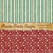 Shabby Chic Christmas Digital Papers Block Printed Stripes and Stars ...