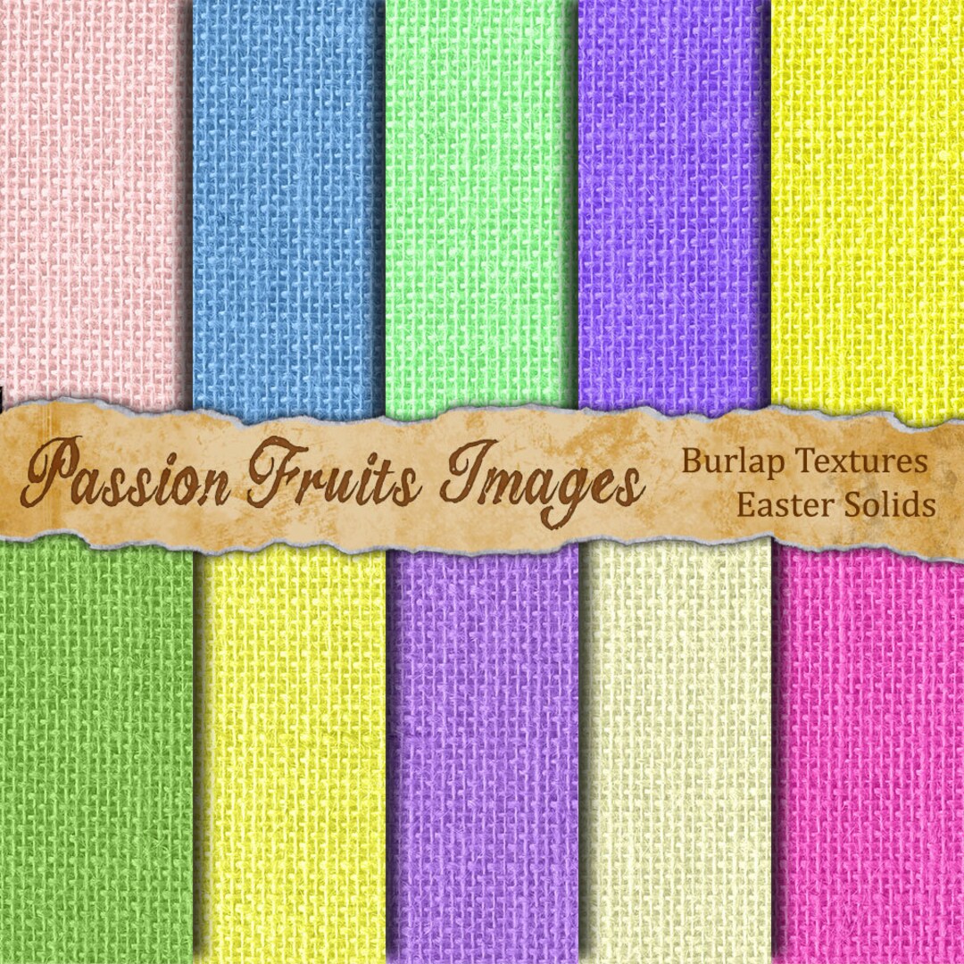Pastel Burlap Digital Paper Pack for Easter and Spring Scrapbooking- 10 ...