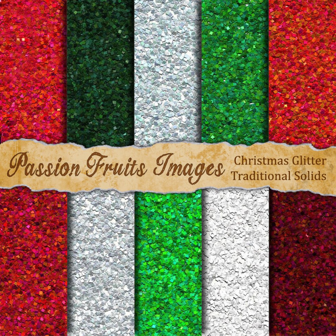 Christmas Glitter Digital Paper Pack- 10 Piece Digital Paper Pack - Etsy