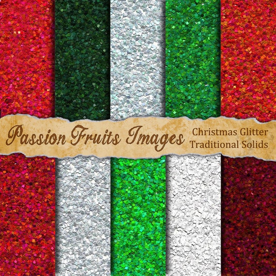 Christmas Glitter Digital Paper Pack 10 piece digital paper | Etsy