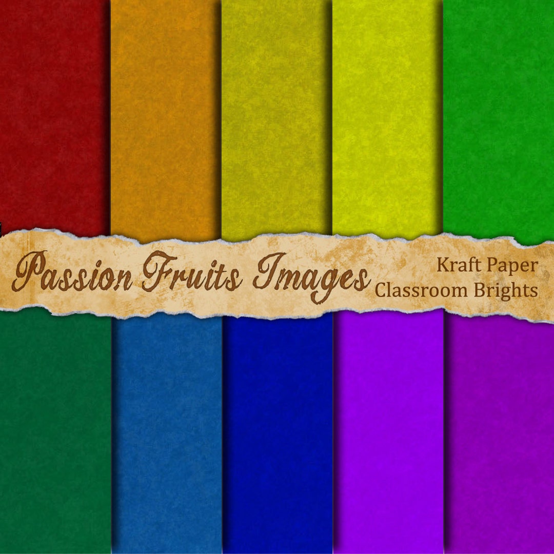 Classroom Bright Construction Paper-- Ten Sheet Digital Paper Pack ...