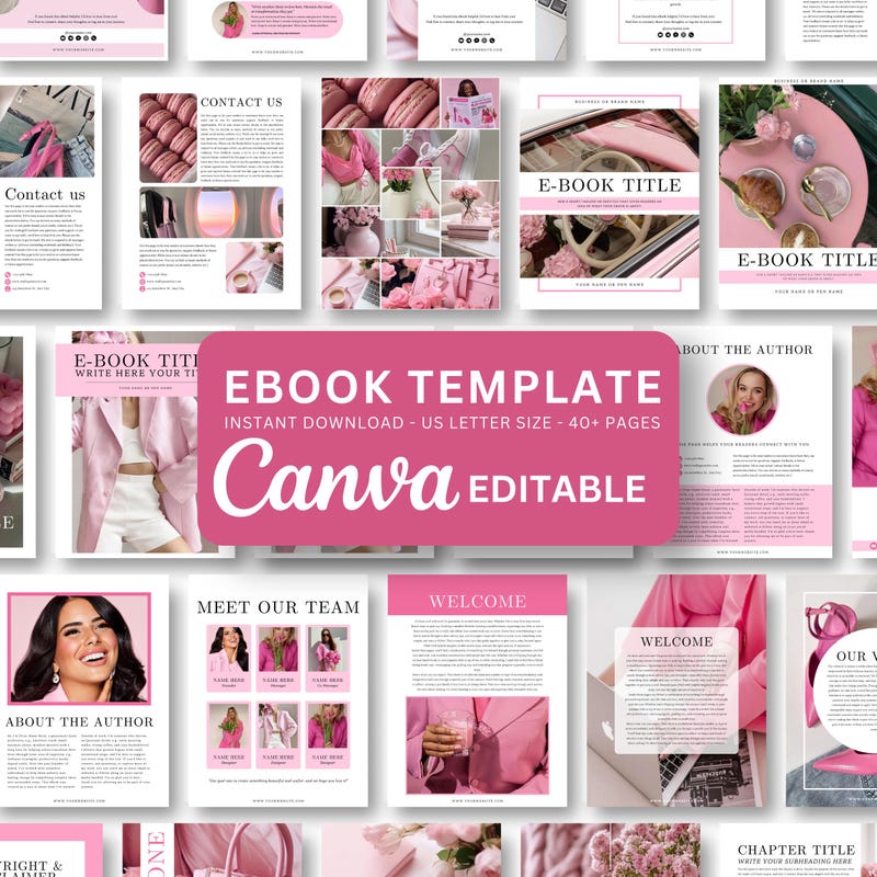 Red Ebook Template Canva - Etsy UK