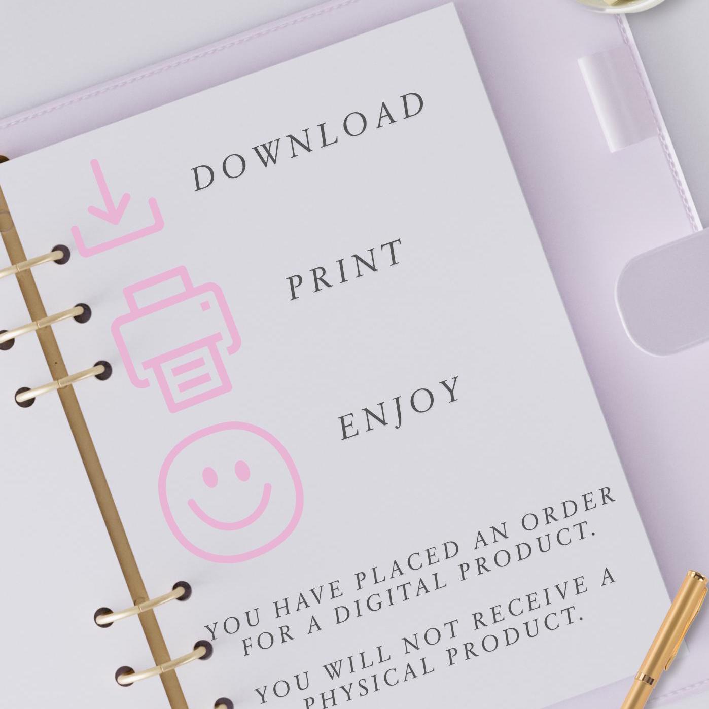 Printable Planner Dashboard - Etsy