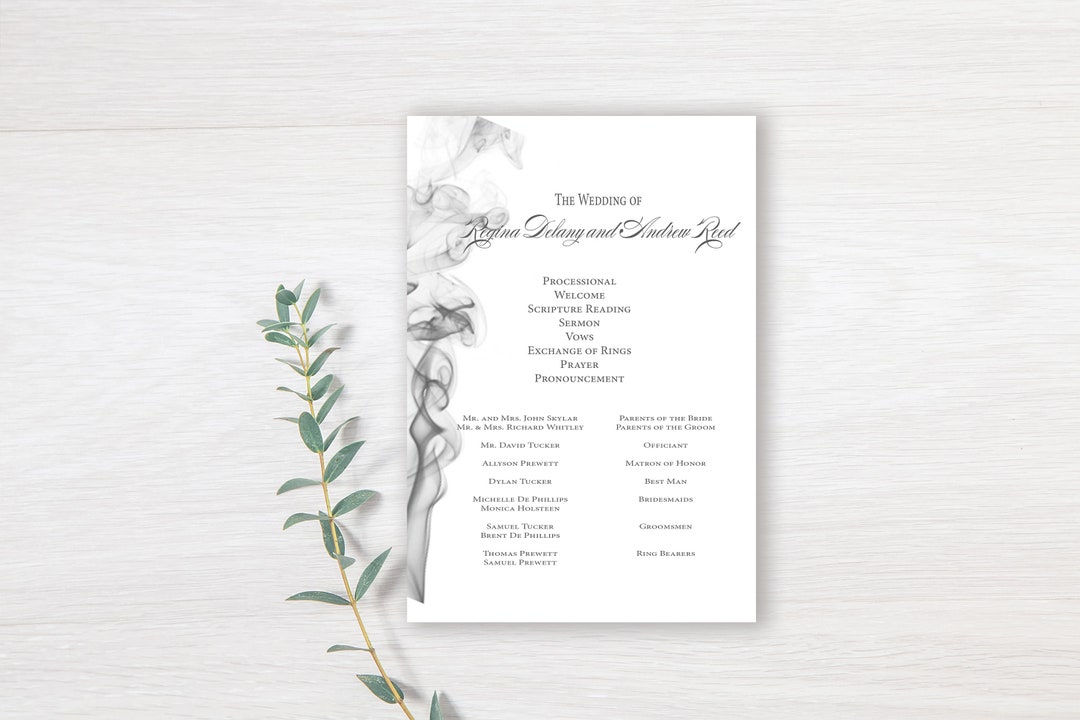 Wedding Program Regina Wedding Invitation Set Reception - Etsy