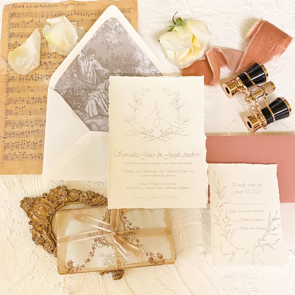 Edwardian Wedding Invitation - Etsy