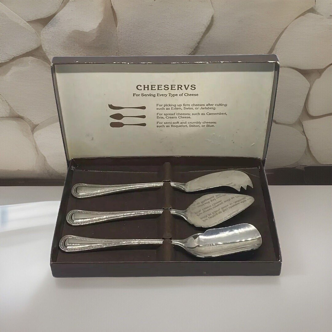 Vintage GODINGER Japan Silver Plated Cheese Servers 3 Pc Set in ...