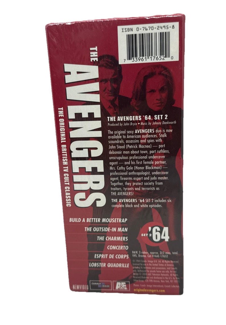 The Avengers - the ‘64 Collection: Set 2 VHS 2000 3-tape Set British TV ...