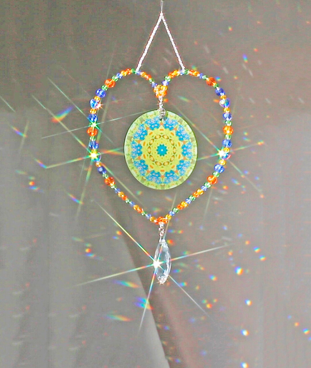 Swarovski Crystals Suncatcher Flower Mandala Suncatcher - Etsy