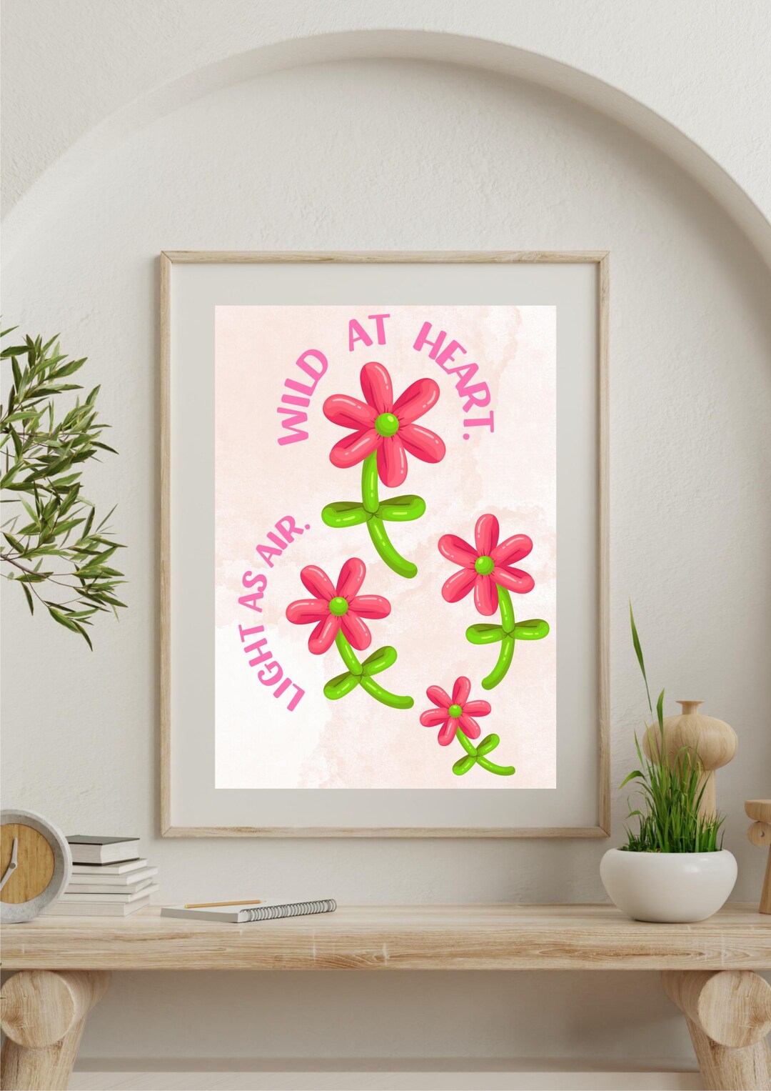 Vintage Flower Poster | Balloon Flower Poster Digital Download | Quote ...