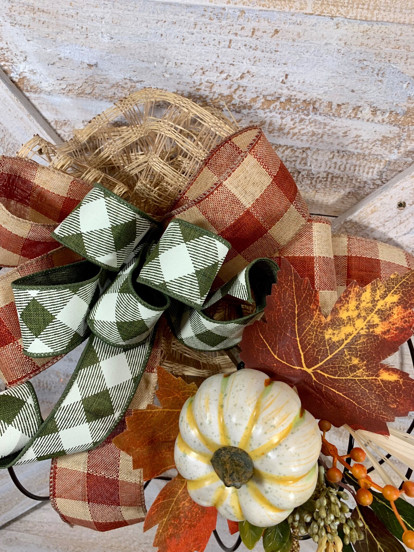 Pumpkin Door Hanger, Pumpkin Wreath, Wire Pumpkin Door Decor, Fall ...