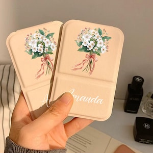 Personalized Square Makeup Mirror, Pocket Mirror With Custom Name and ...