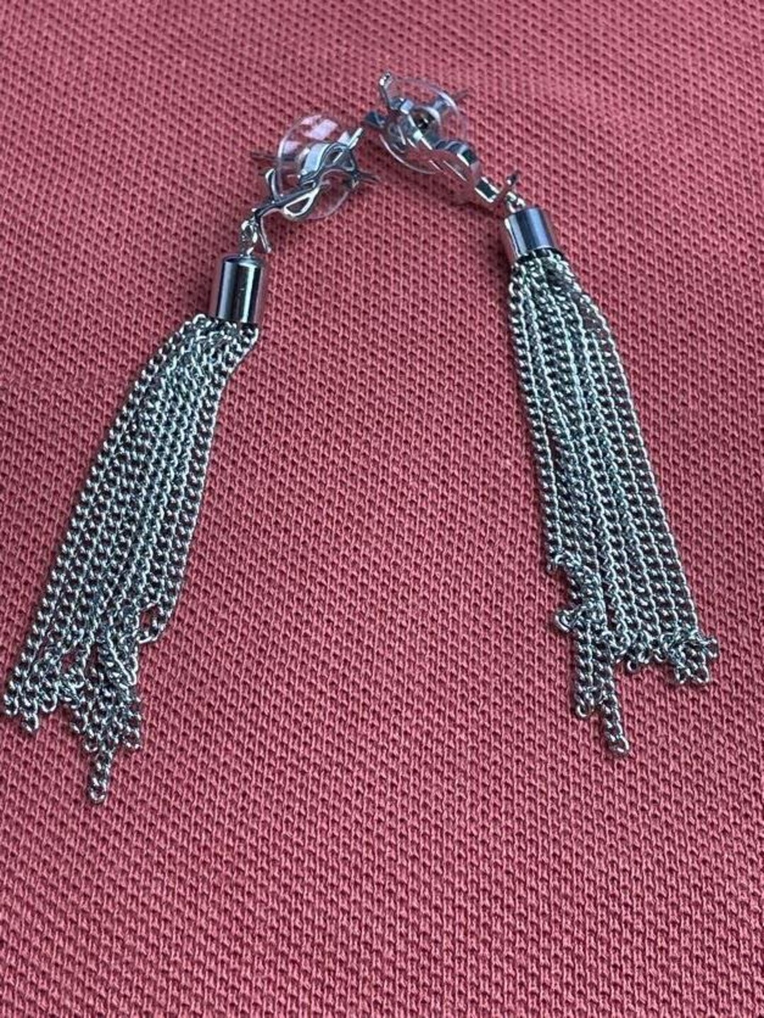 Yves Saint Laurent Silver YSL Logo Long Tessel Earrings - Etsy UK