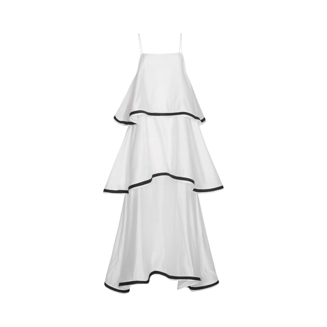 White Layer Dress With Spaghetti Straps - Etsy Australia