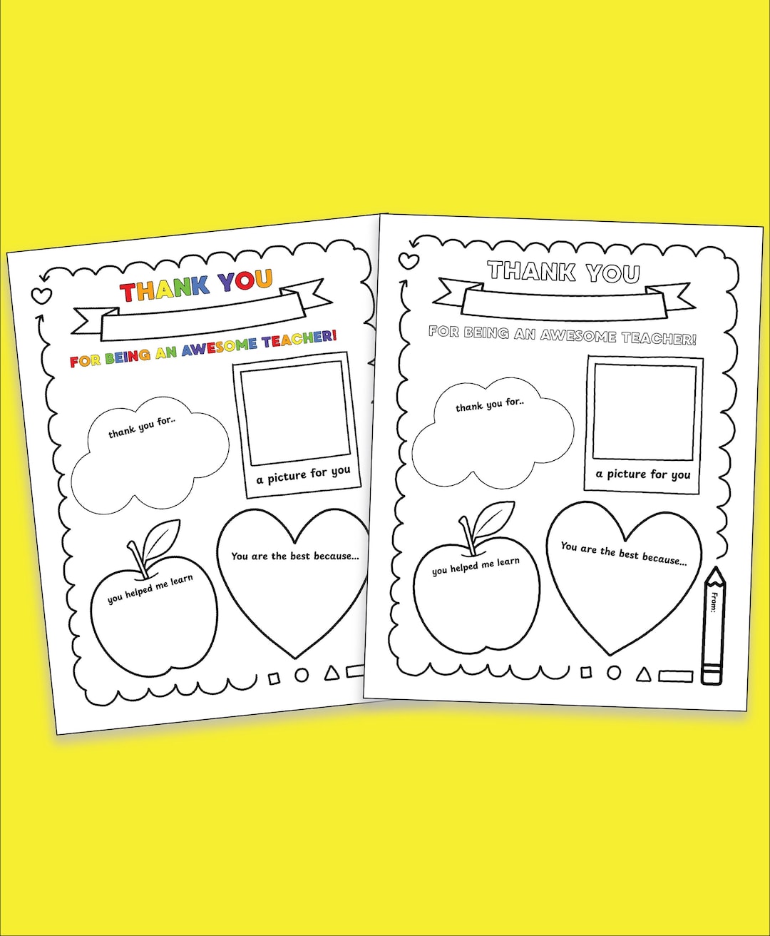 Teacher Appreciation Week Coloring Page - Instant Download PDF for Kids ...