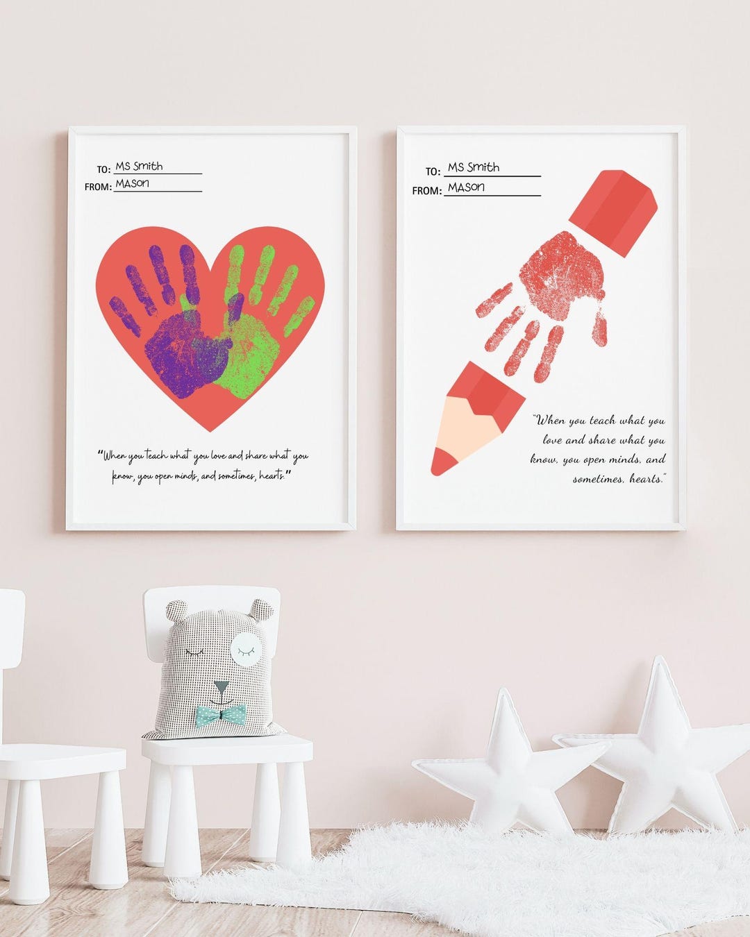 Printable Teacher Appreciation Week Handprint Art - Quote + 2 Options ...