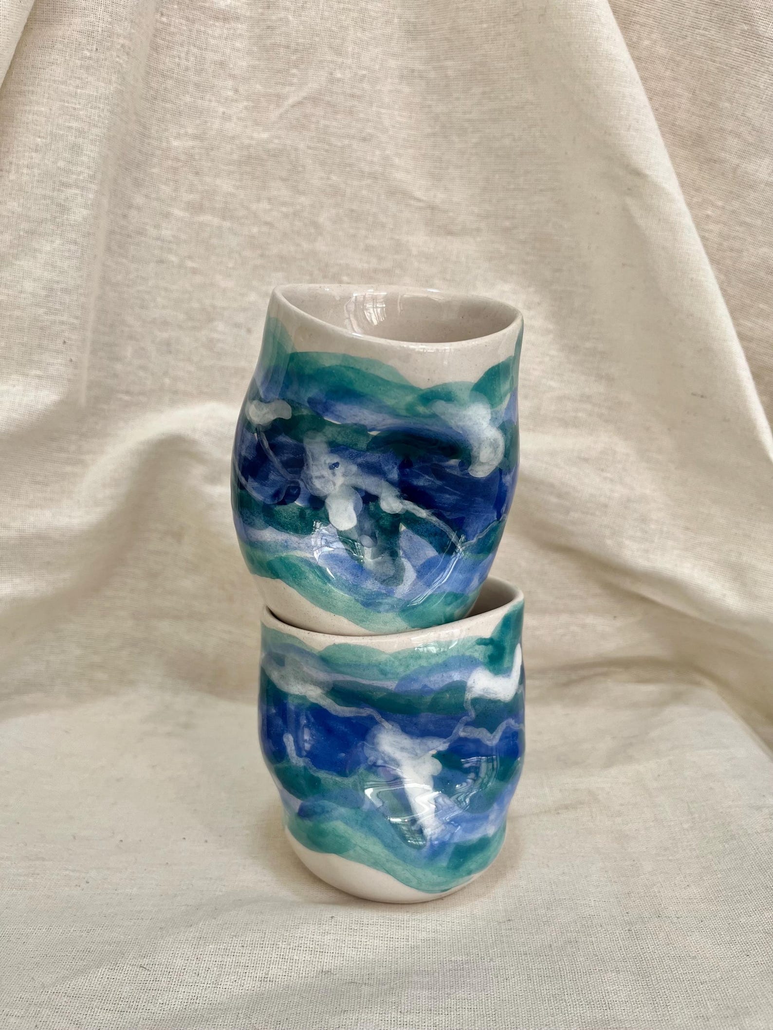 Asymmetric Ocean Wave Ceramic Mug - Etsy