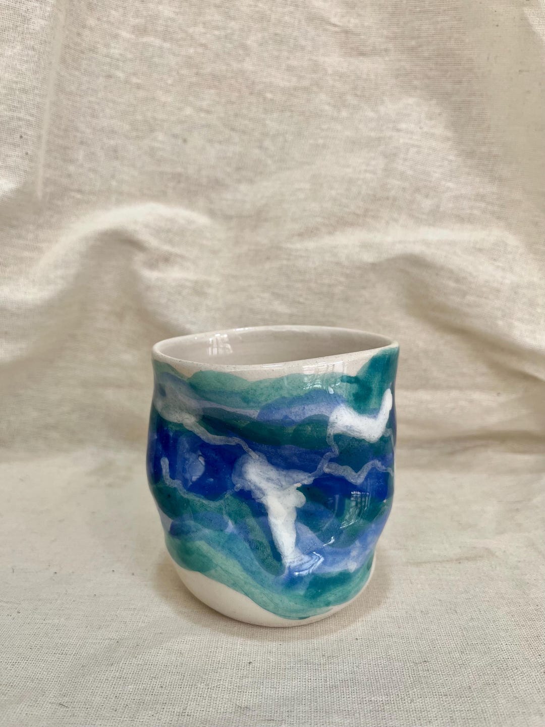 Asymmetric Ocean Wave Ceramic Mug - Etsy