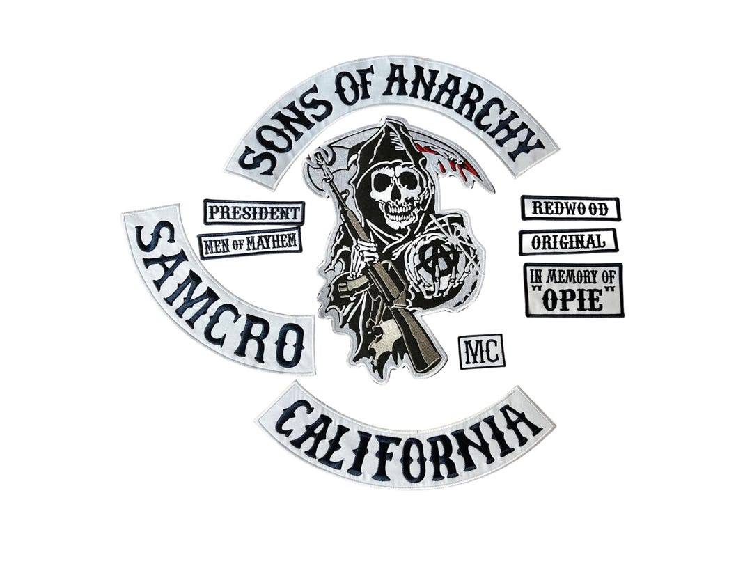Sons of Anarchy Embroidered Patch Set: Jax Teller Vest, Custom City - Etsy