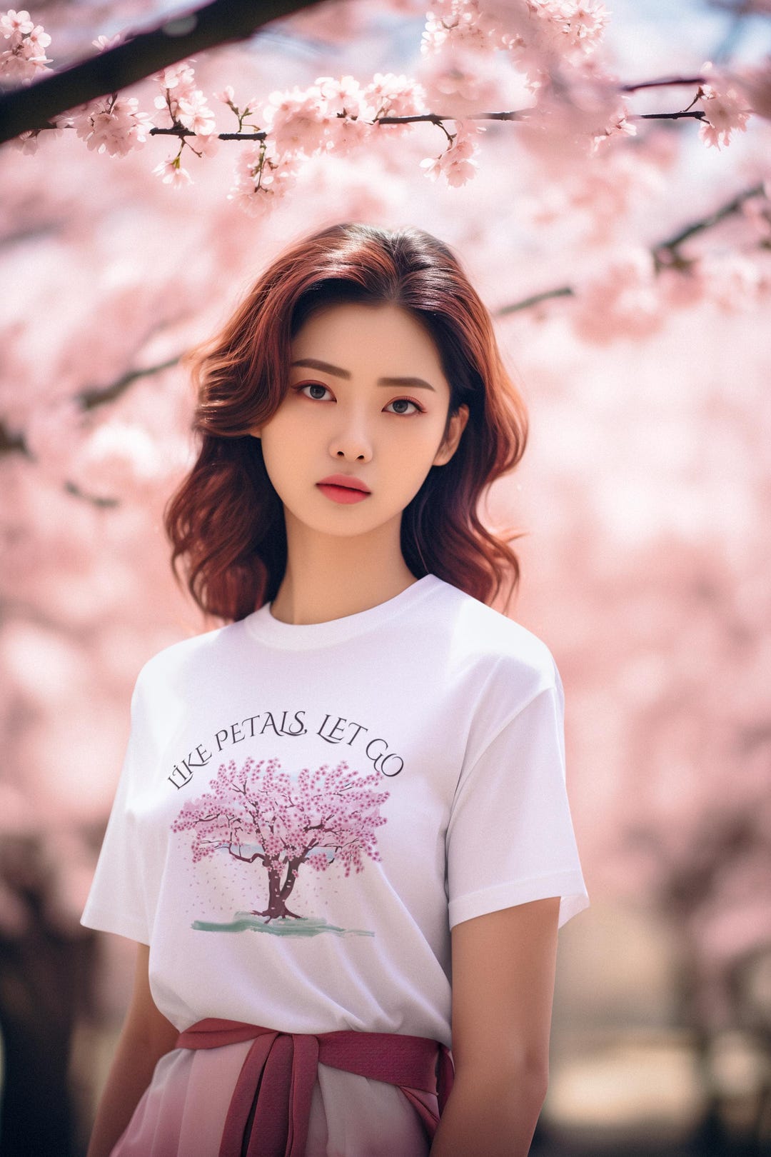Like Petals Let Go T-shirt – Cherry Blossom Tree Shirt – Minimalist ...
