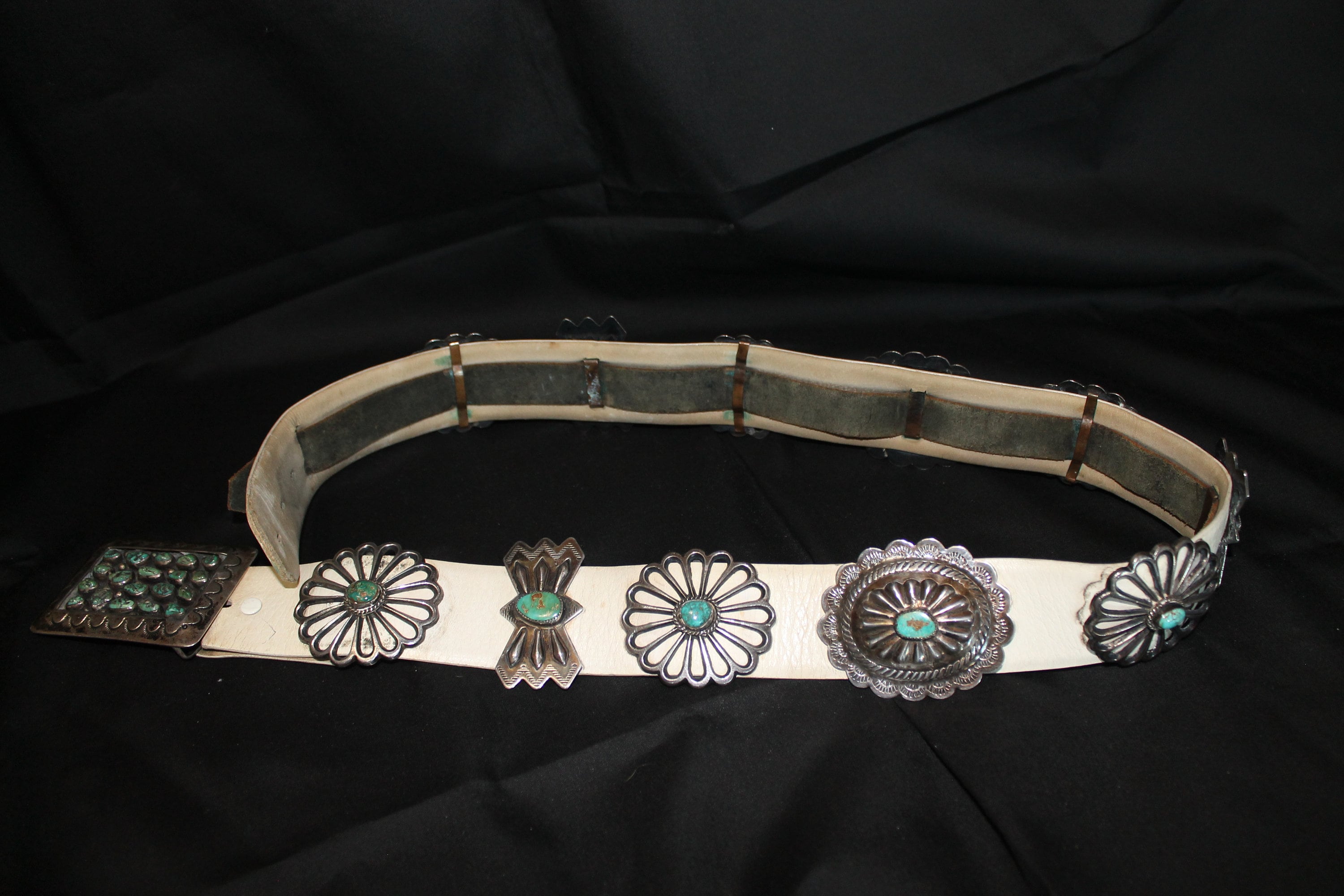 Southwestern Native American Concho Belt With Turquoise and Both ...