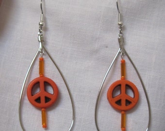 Orange Peace Sign | Etsy