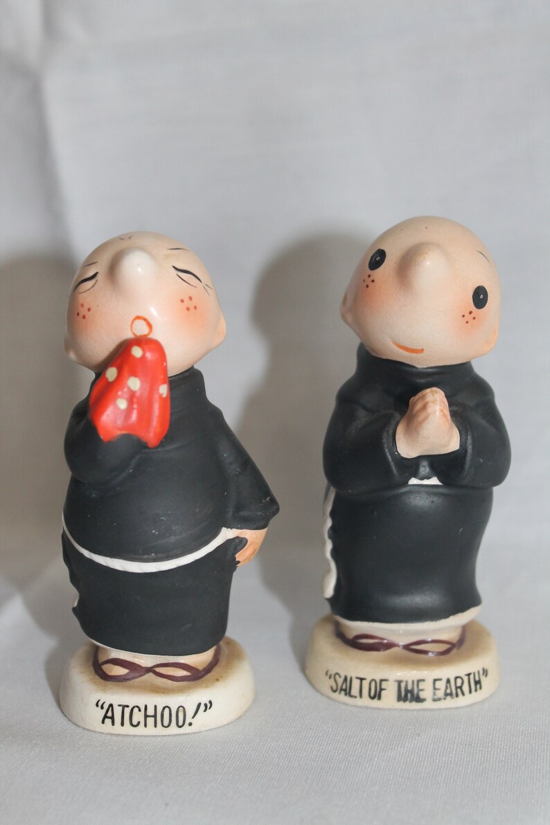 Vintage Funny Monk Salt and Pepper Shakers - Etsy