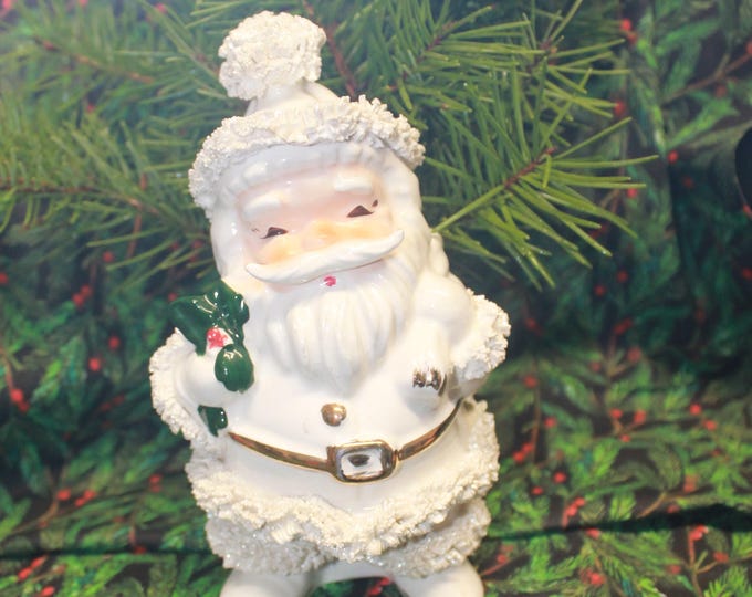 1960 Santa Tabletop Floral Display Holder, Mid-century Christmas ...