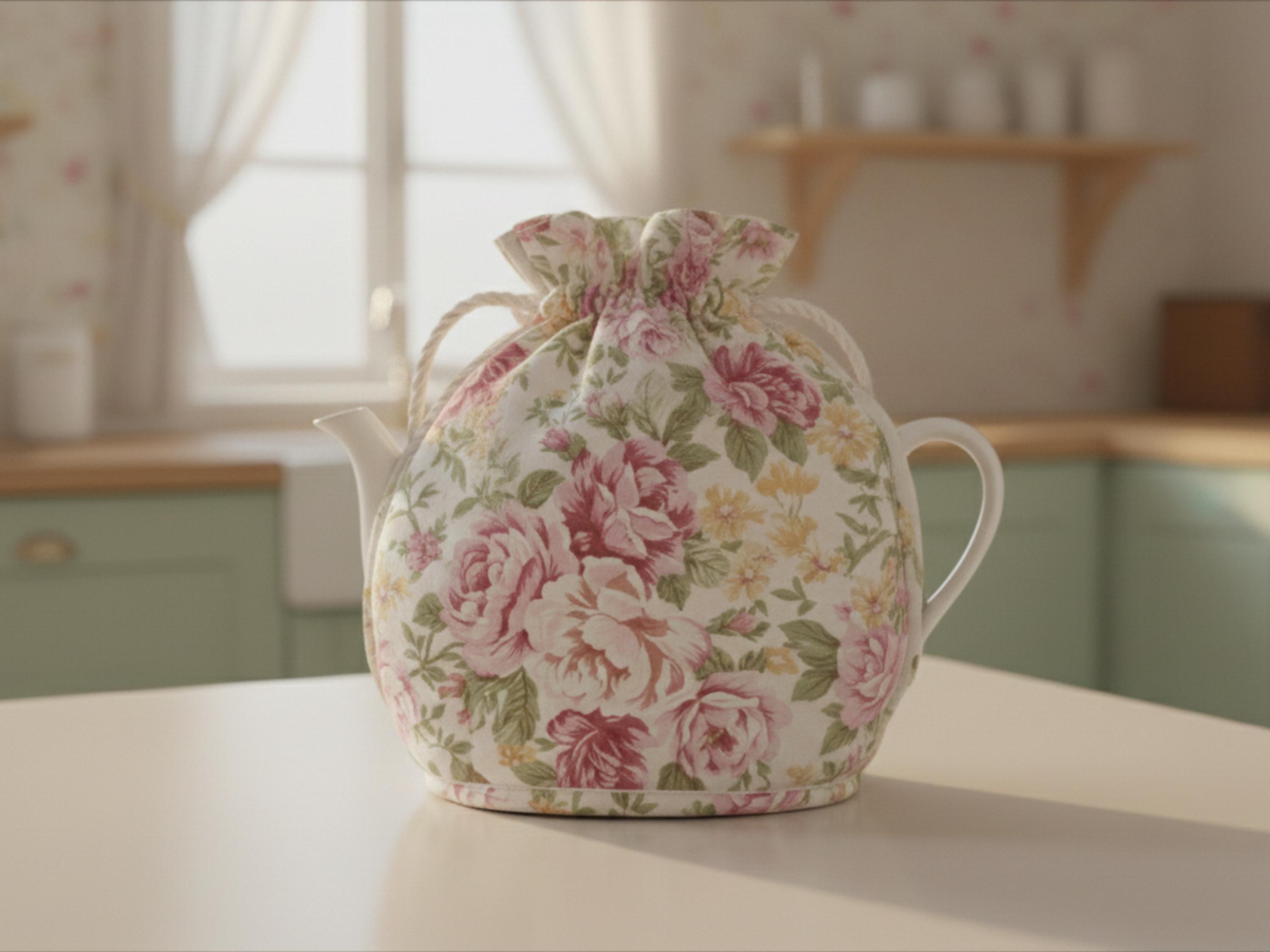 Floral Tea Cozy Sewing Pattern – Vintage Kitchen Decor (PDF Pattern) - Etsy