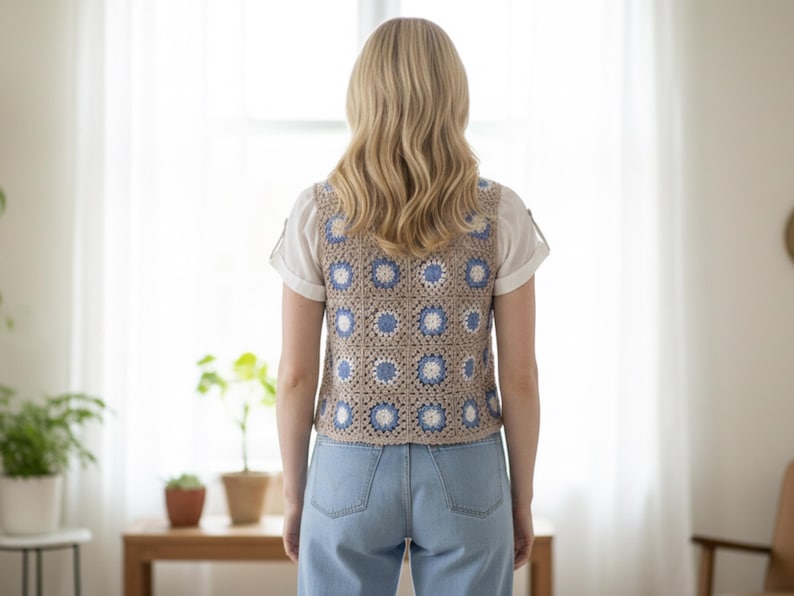 Crochet Vest Pattern PDF — Granny Square Women's Vest, Beginner ...
