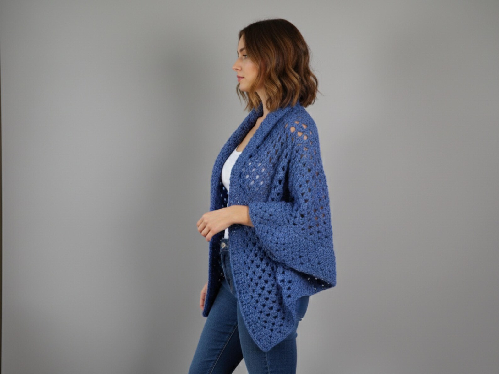 Granny Hexagon Crochet Cardigan Pattern – Easy Cocoon Bolero Jacket ...
