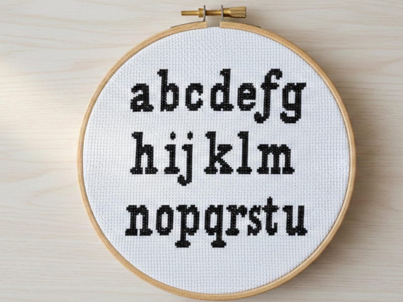 Alphabet Cross Stitch Pattern – Cursive, Contemporary, Capital Letters ...