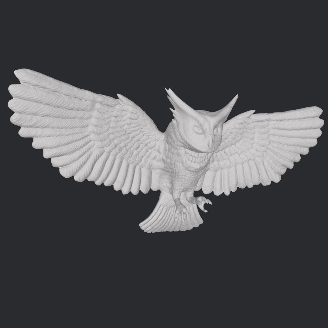 3D MODEL OWL - Etsy