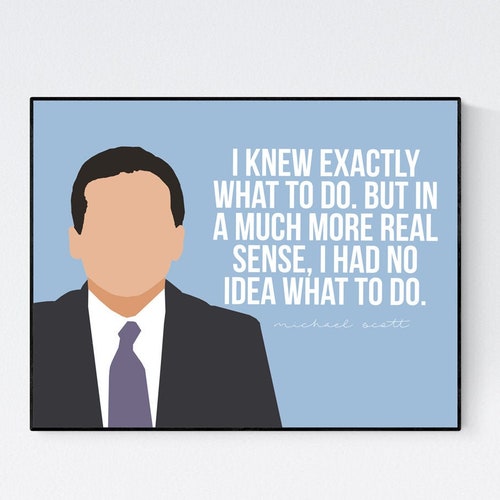 Michael Scott Quote Print Michael Scott Art the Office | Etsy