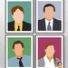 The Office TV Show Characters Printable Poster With Quotes, the Office ...
