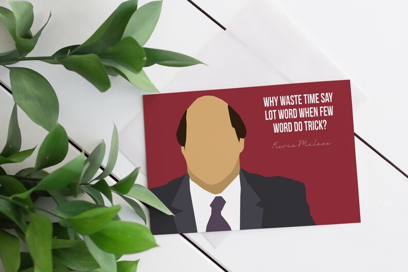 Kevin Malone Print Few Word Do Trick the Office Tv Show | Etsy