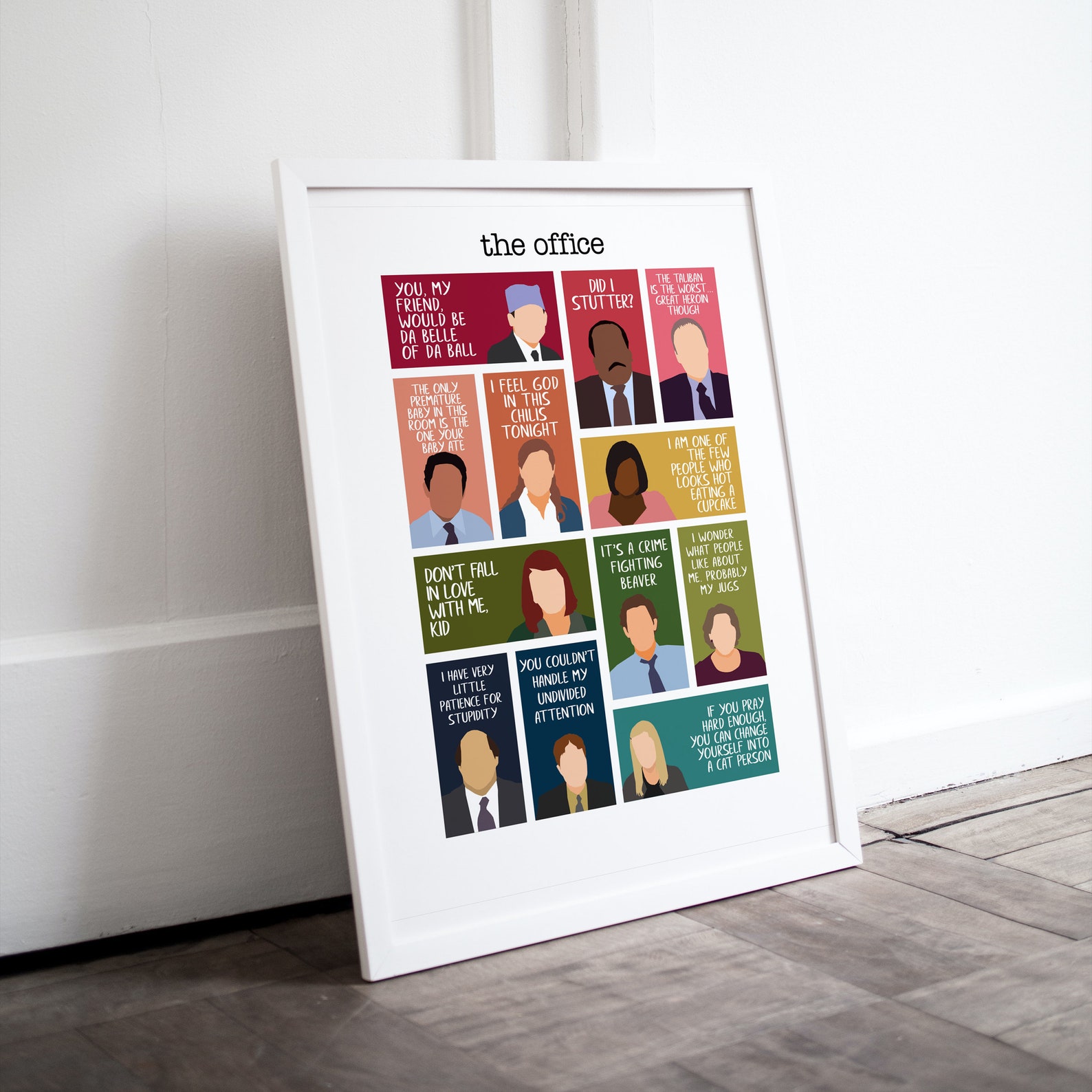 The Office TV Show Characters Printable Poster With Quotes, the Office ...