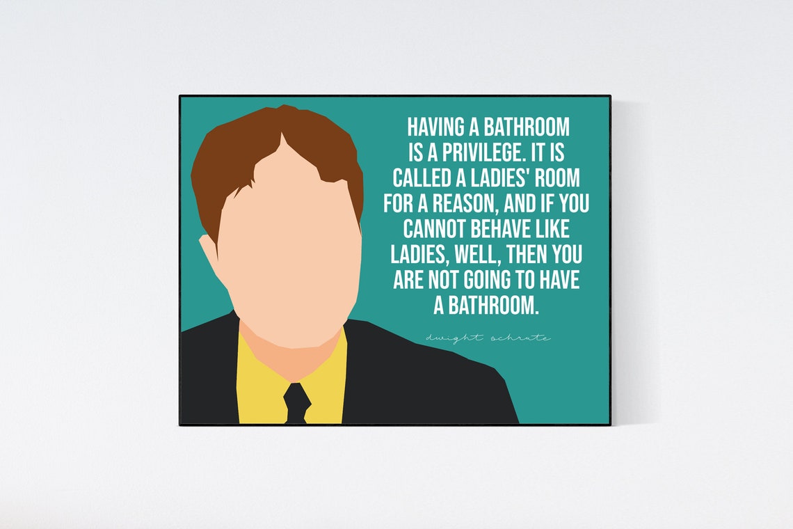 The Office TV Show Dwight Schrute Quote Bathroom is a - Etsy