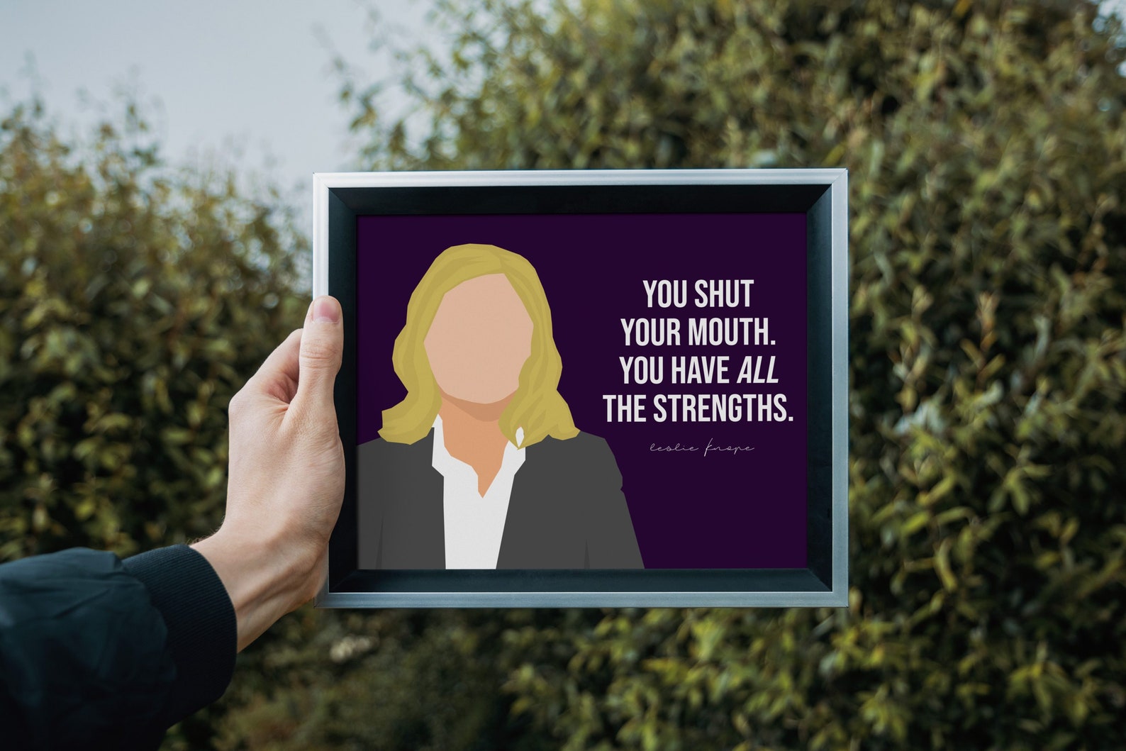 Leslie Knope Inspirational Poster All the Strengths Quote - Etsy
