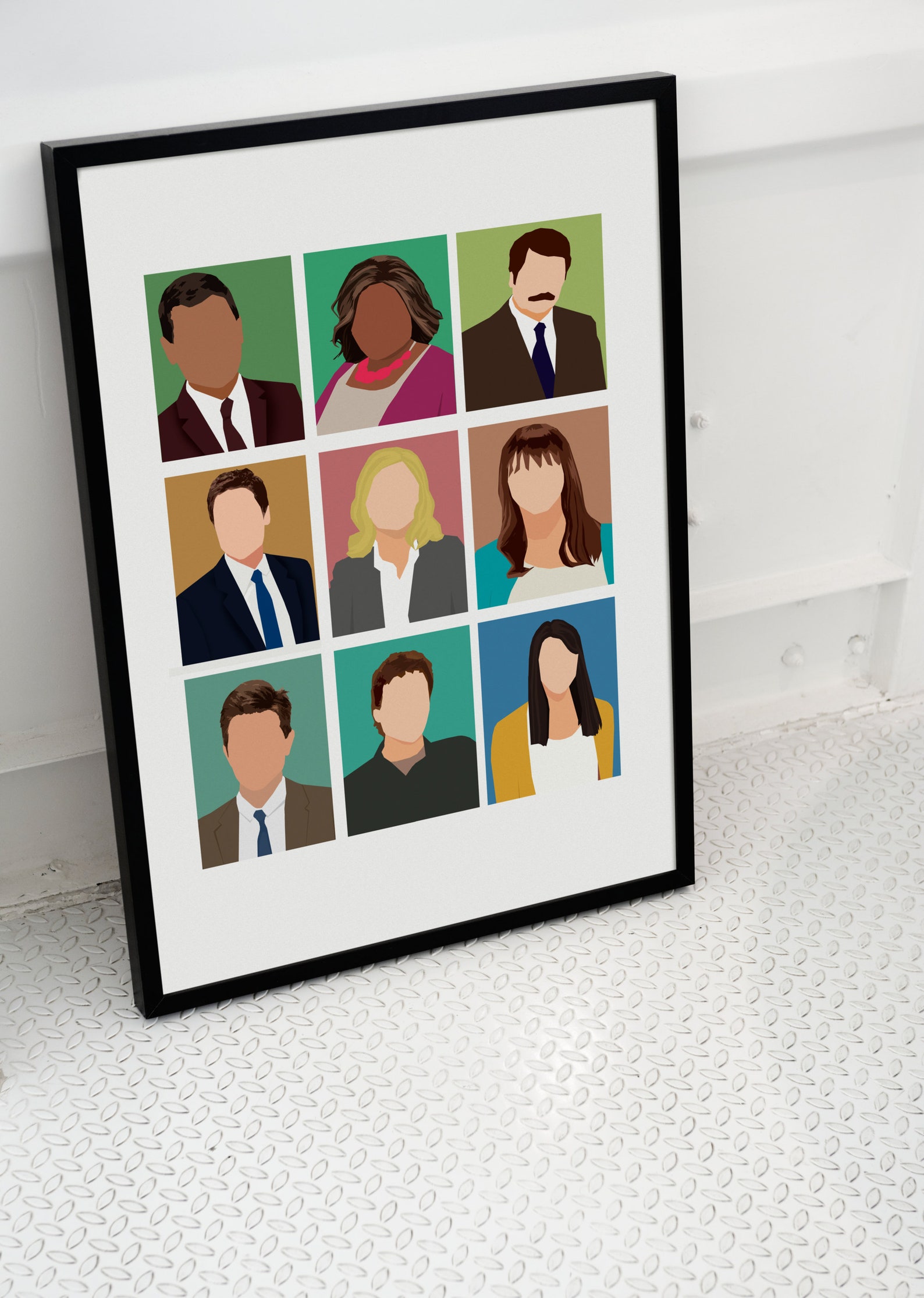 Parks and Recreation Characters Poster Parks and Rec TV Art | Etsy