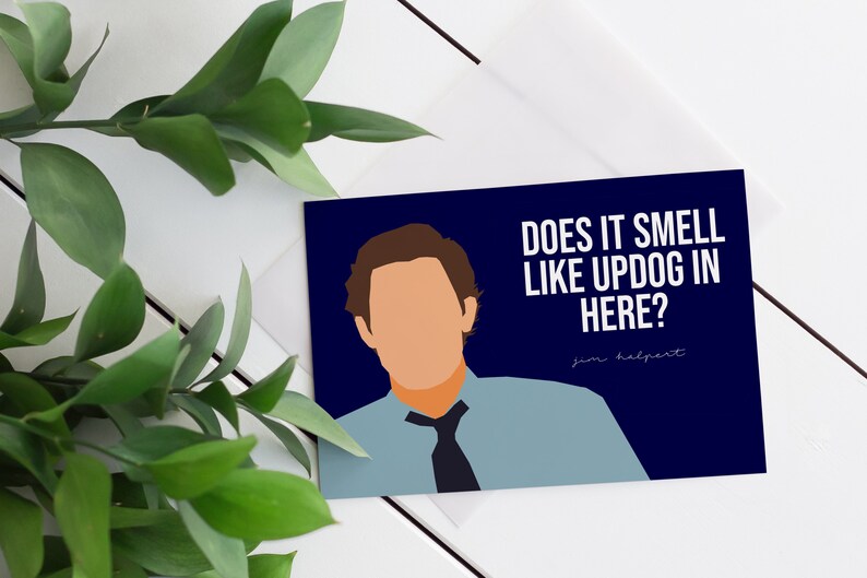Jim Halpert Art Print the Office Does It Smell Like up Dog | Etsy