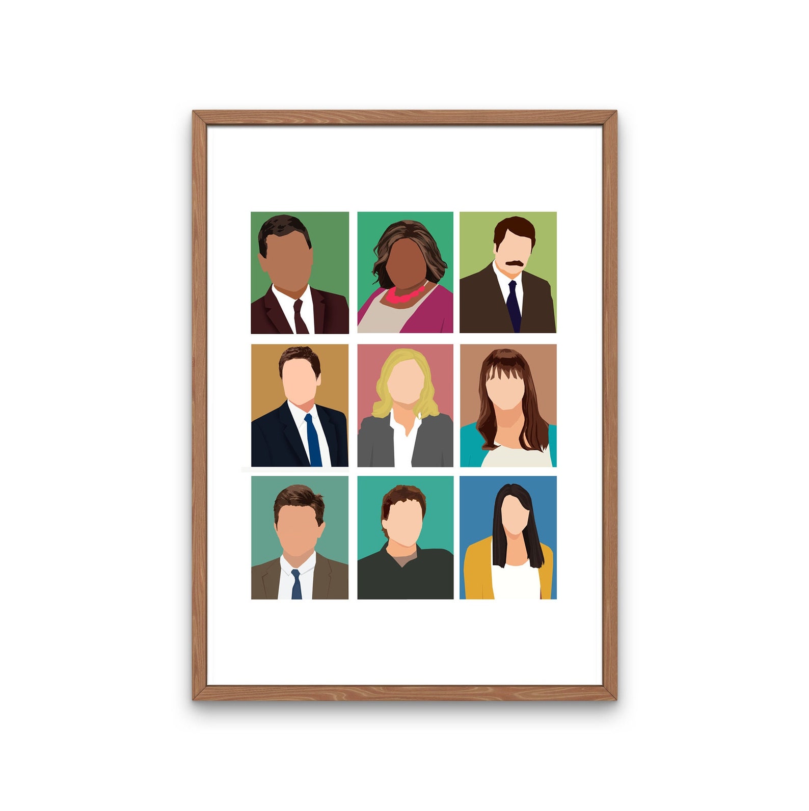 Parks and Recreation Characters Poster, Parks and Rec TV Art - Etsy