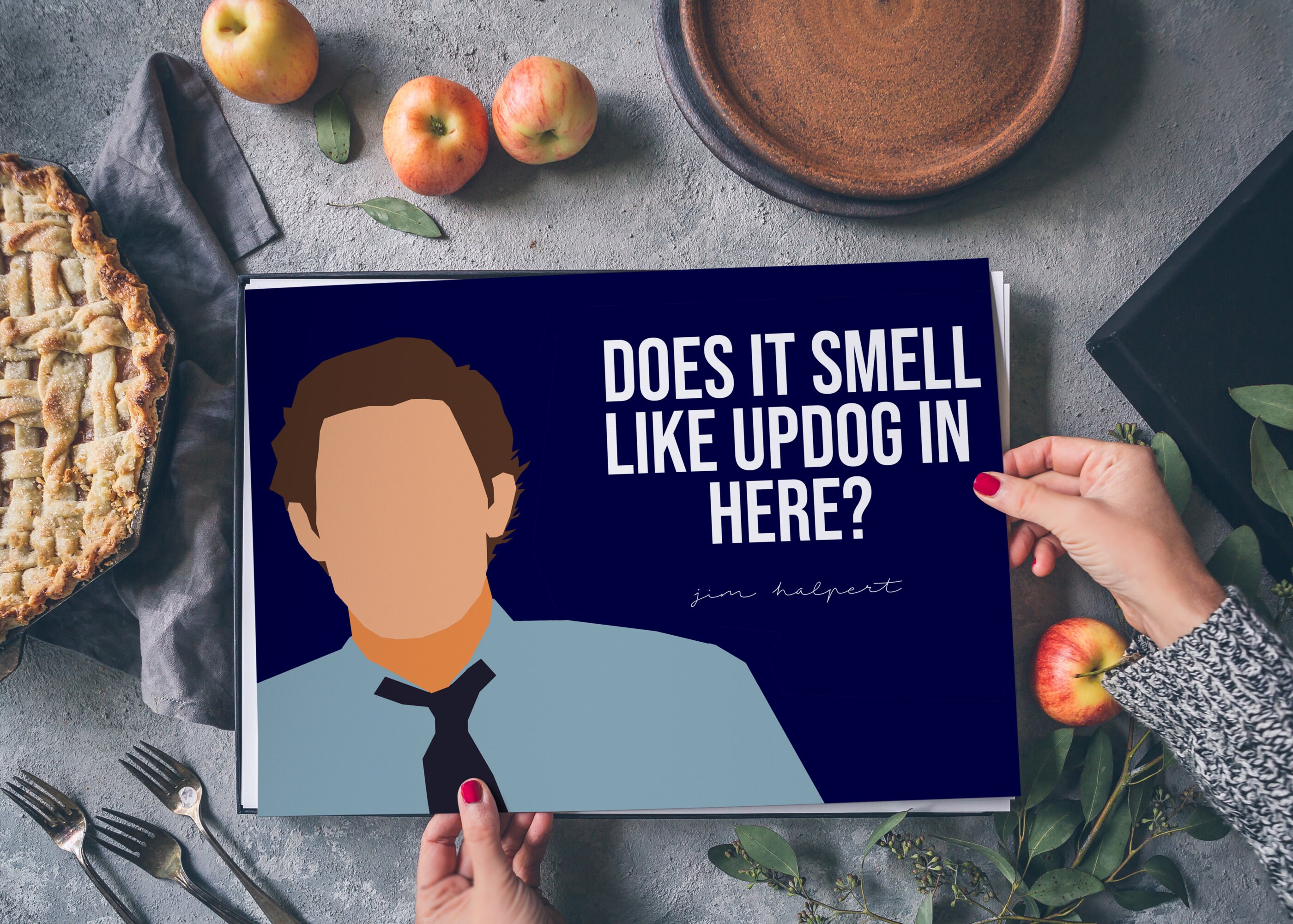 Jim Halpert Art Print the Office Does It Smell Like up Dog | Etsy