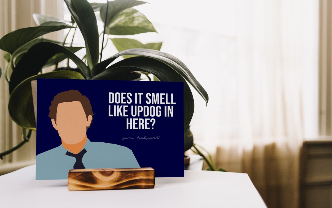 Jim Halpert Art Print the Office Does It Smell Like up Dog | Etsy