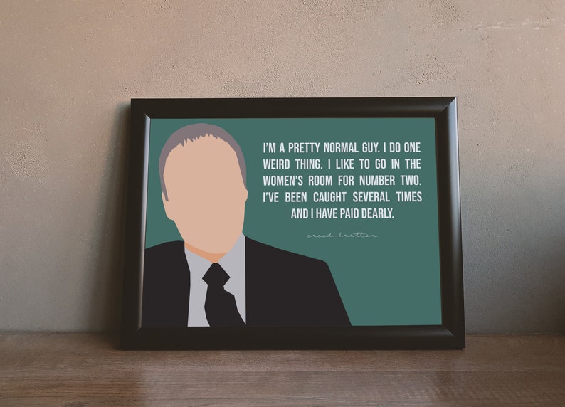 The Office TV Show Creed Bratton Bathroom Quote Printable | Etsy