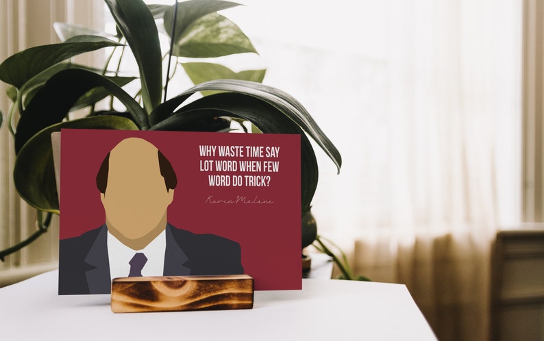 Kevin Malone Print Few Word Do Trick the Office Tv Show | Etsy